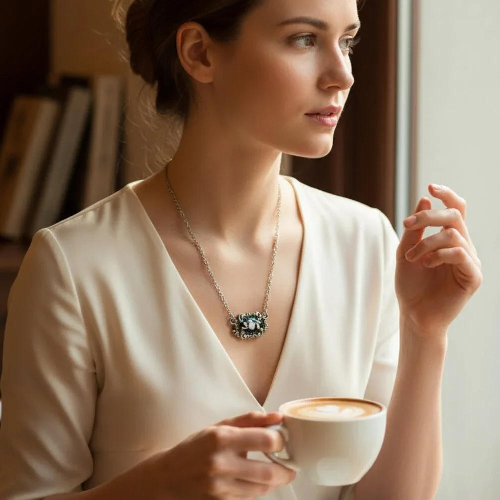 Brighton | Jewelry | Brighton Reversible Necklace Silver Tone Black ...